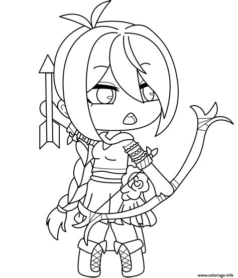 Coloriage Gacha Life Girl Archer Jecolorie Sexiz Pix Hot Sex Picture