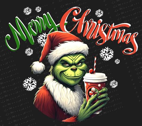 Trendy Merry Christmas Grinch Svg Png High Resolution Etsy