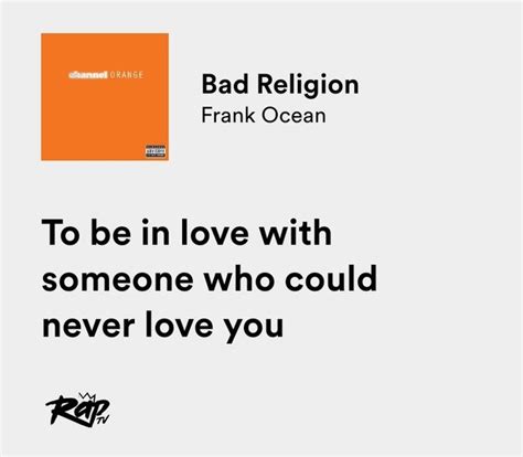 Relatable Iconic Lyrics On Twitter Frank Ocean Bad Religion Https