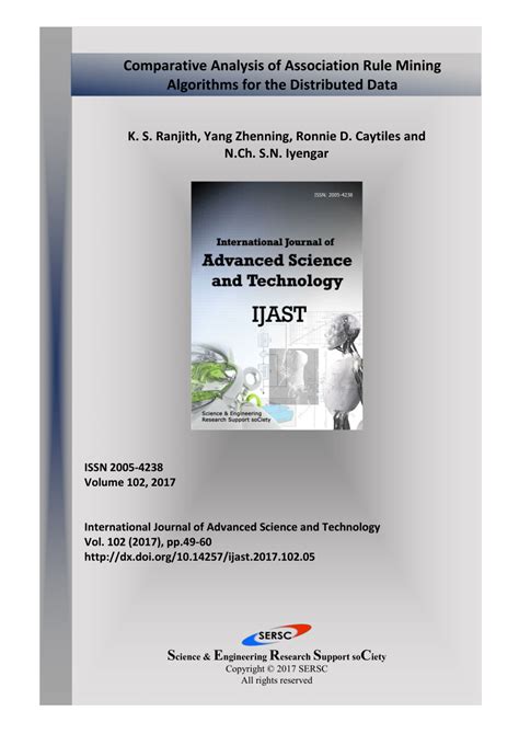 pdf comparative analysis of association rule mining algorithms for the distributed data