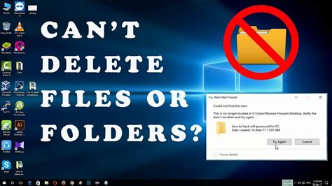 How To Delete Undeletable Files Folders In Windows Youtube