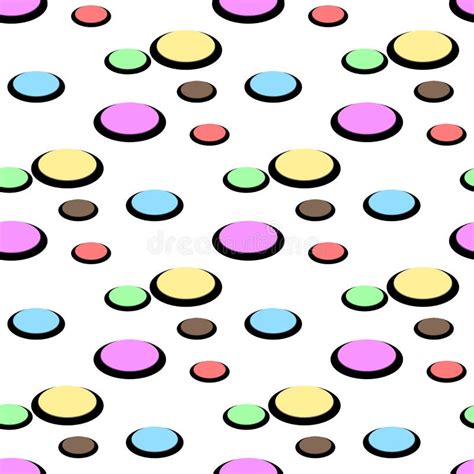 Teste Padr o Sem Emenda Dos C rculos Coloridos E Ilustração do Vetor