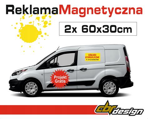 X Reklama Magnetyczna Na Samoch D Naklejka X Cena Opinie