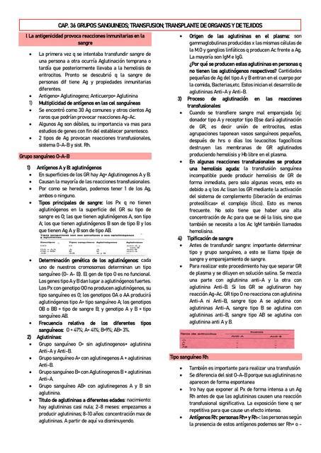Grupos Sanguíneos Transfusión Trasplante de Órganos y de Tejidos