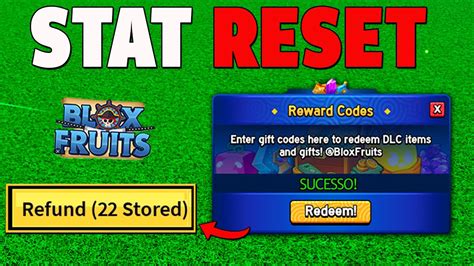 Novo C Digo Todos Os C Digos De Reset Status Do Blox Fruits Blox