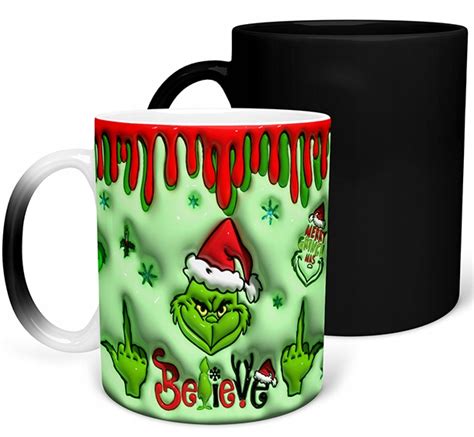 KUBEK MAGICZNY GRINCH SUPER NA ŚWIETA WZORY NA PREZENT TEKST IMIĘ