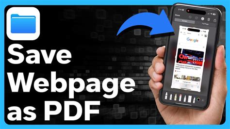 how to save webpage as pdf on iphone youtube