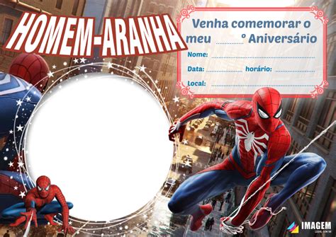 Convite Homem Aranha 55 modelos incríveis de convites