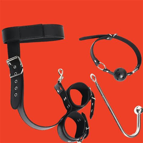Hot Sale Back Collar Strap Handcuffs Mouth Ball Gag Bdsm Bondage Gear Mouth Gag Sex Toys Bondage