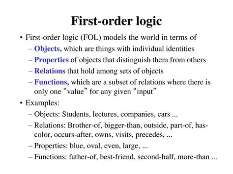 first order logic definition