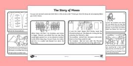 Moses Story Cards Teacher Made