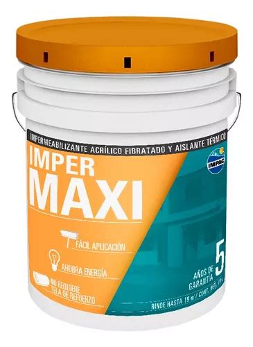 Impac Imper Maxi 5 Años Impermeabilizante Acrilico Fibratado Envío gratis