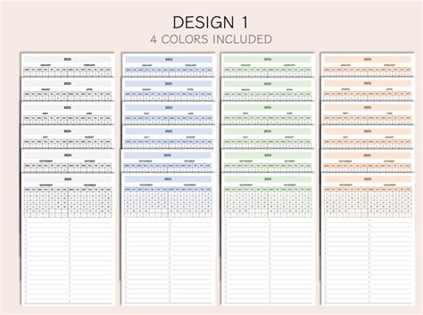 Bundle Printable Mini Monthly Calendars 2023 Yearly Etsy UK