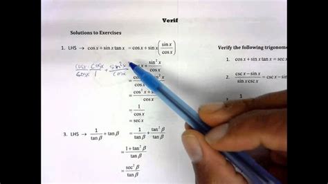 Verify Trig Identities Worksheet Inspirational Verifying Trigonometric