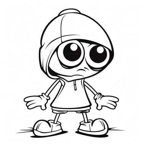 Stumble Guy Im Kapuzenpulli Kostenloses Ausmalbild