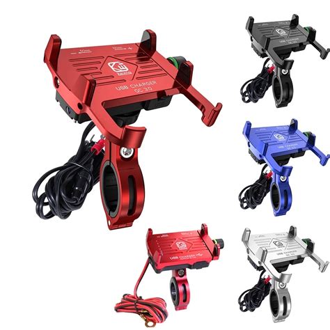 Soporte Universal para teléfono móvil para motocicleta con cargador