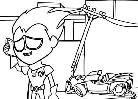 Teen Titan Is Tied Up Coloring Page Teen Titan Coloring Printable