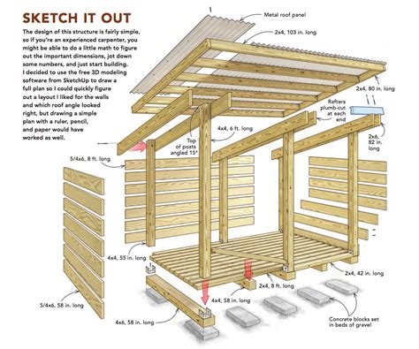 Diy Lean To Storage Shed Plans Image To U