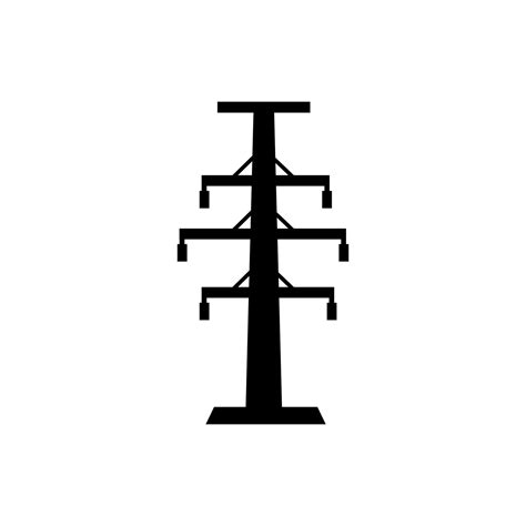 Electricity Tower Icon Vector Transmission Tower Illustration Sign