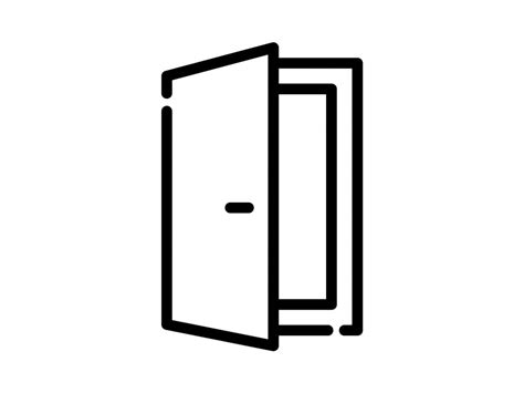 Open Door Icon PNG Vector In SVG PDF AI CDR Format