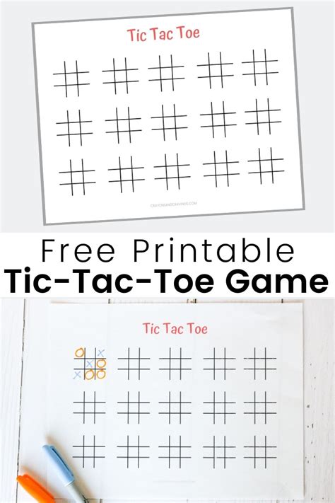 Tic Tac Toe Printable Board