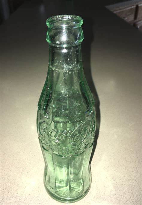 Vintage Green Glass Coca Cola Bottle Antique Coke Bottle Marked