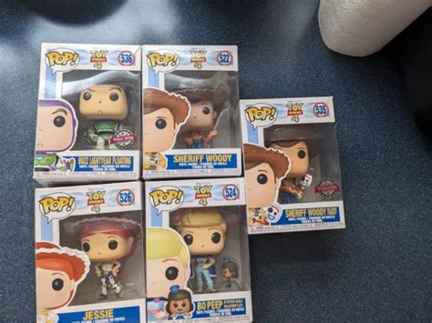 TOY STORY 4 Bundle Funko Pop Woody Buzz Jessie Bo Peep Disney Pixar