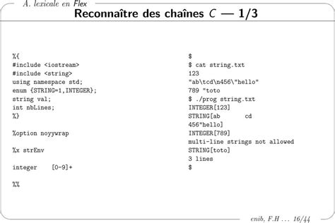 Analyseur Syntaxique Avec Flex Et Bison