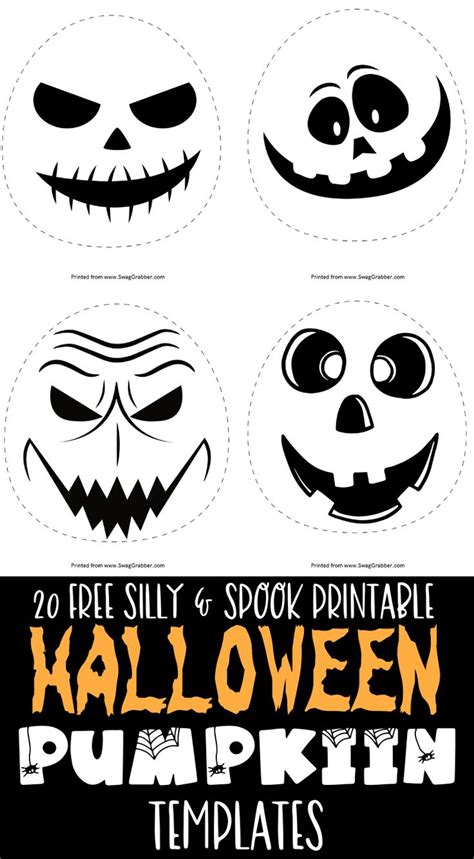 FREE Printable Halloween Pumpkin Stencil Templates Halloween Pumpkin