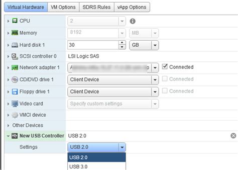 Configuring USB Devices Passthrough From VMWare ESXi To A Virtual