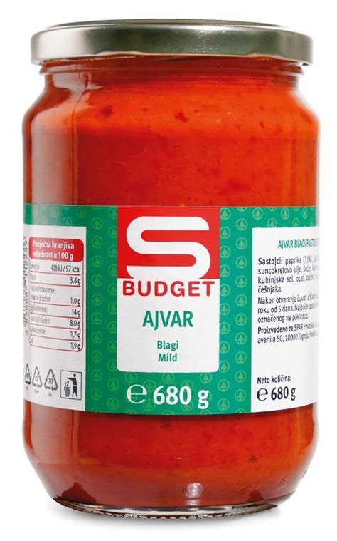 Ajvar S BUDGET blagi ili ljuti 680 g Akcija Njuškalo katalozi