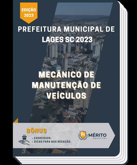 Apostila Mecânico De Manutenção De Veículos Prefeitura de Lages SC 2023