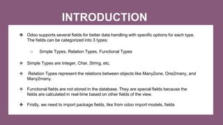 Model Fields In Odoo 15 PPT