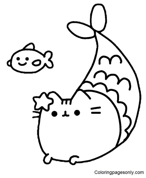 Dibujo De Sirena Pusheen Para Colorear Dibujos Para Colorear Imprimir