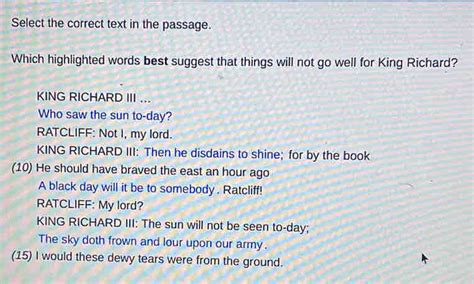 Solved Select The Correct Text In The Passage Which Highlighted Words