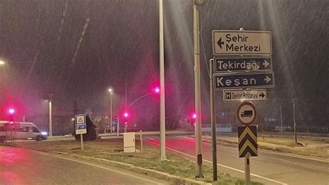 Trakya da kar yağışı başladı Son Dakika Haberleri
