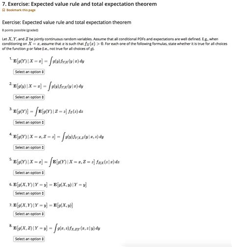 exercise expected value rule and total expectation theorem exercise expected value rule and