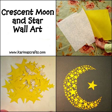 Crescent Moon And Stars Wall Art Ramadan Crafts Islam Karima S Crafts