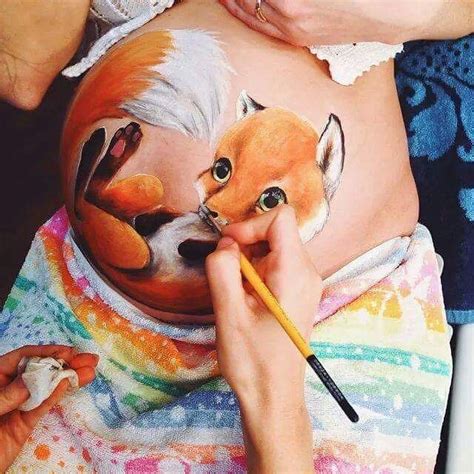 Olga S Face Body Art On Instagram Foxy Bellypainting Inprogress