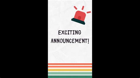 Exciting Announcement YouTube