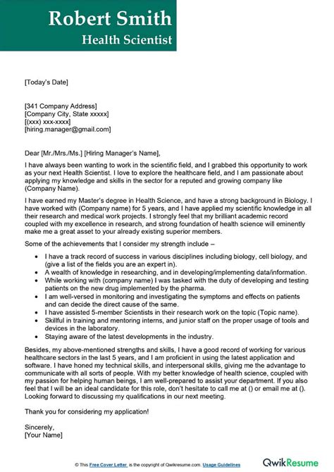 General Practitioner Cover Letter Examples QwikResume