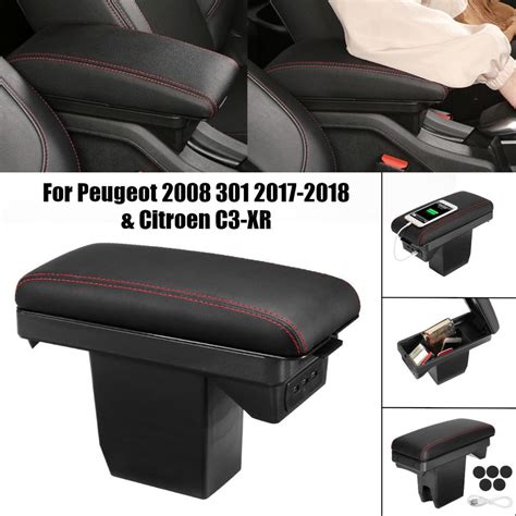 Accoudoir de console centrale de voiture Boîte de rangement USB Pièces