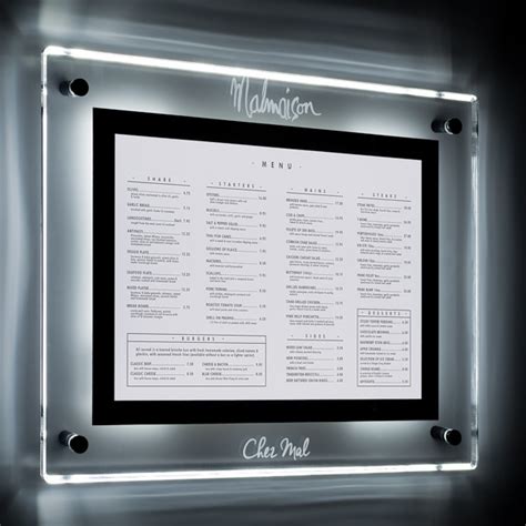 Porte menus à pied Portants à menu muraux extérieur