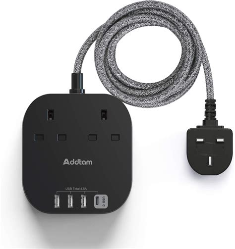 Extension Lead With USB Slots Power Strips With 2 Way Outlets 4 USB 4