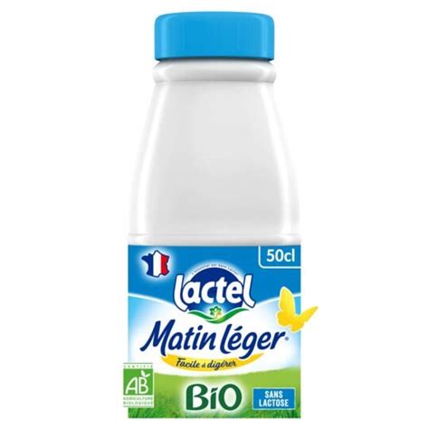 Lait Sans Lactose Matin Léger LACTEL la bouteille de 50cL à Prix