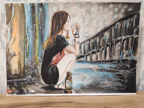 Watercolor Art Naked Girl Painting Nude Girl Erotic Etsy