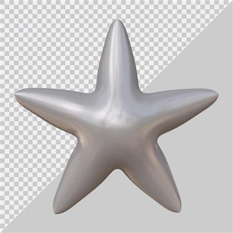 Renderização 3d do ícone de estrela PSD Premium