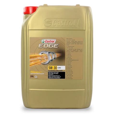 20 L LITER CASTROL EDGE FLUID TITANIUM 5W 30 A5 B5 MOTOR ÖL MOTOREN ÖL