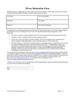 Driver Declaration Form Template Fill Online Printable Fillable