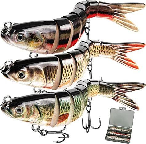GOANDO Fishing Lures Topwater For Bass Trout Lifelike Multi Jointed